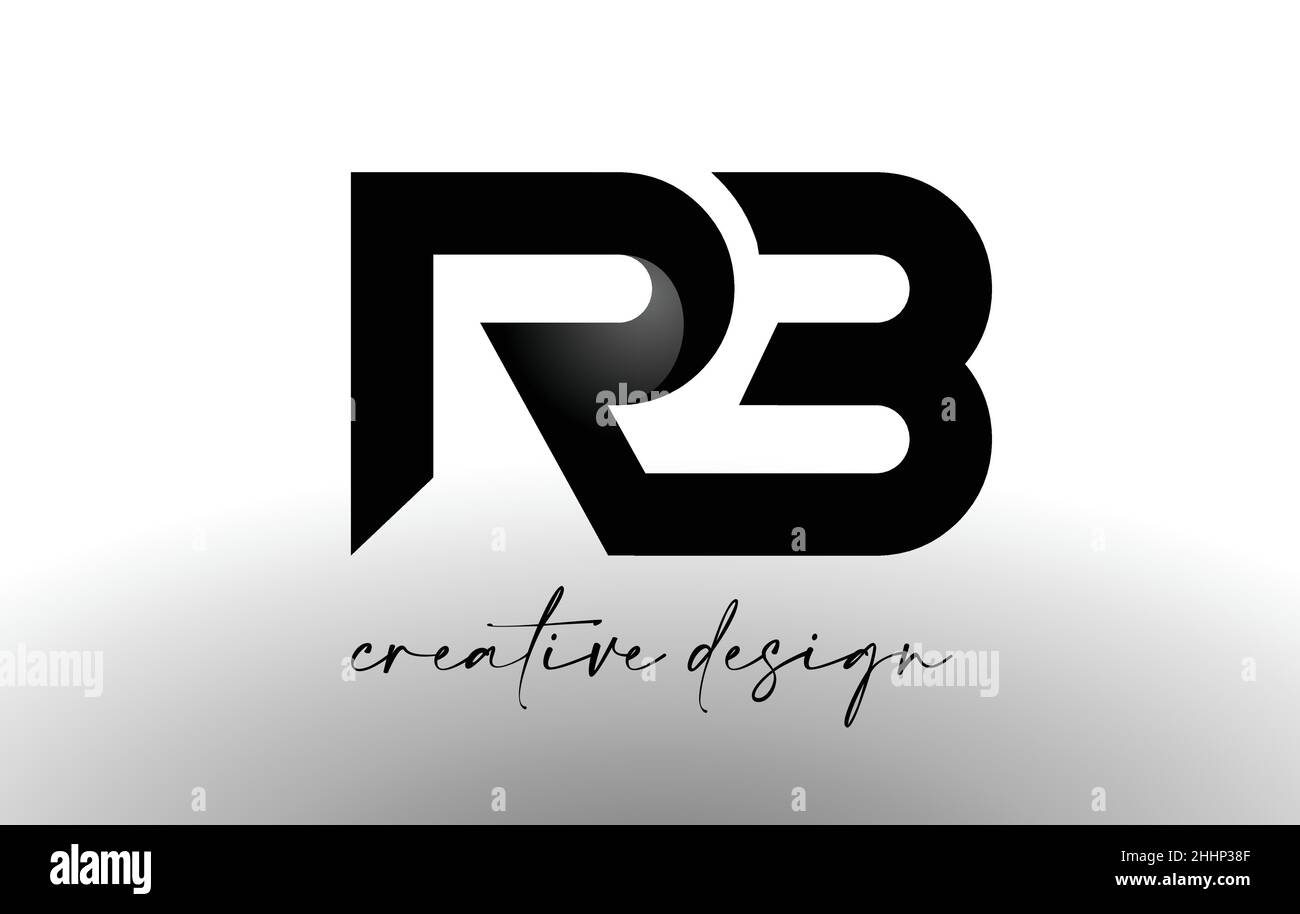 RB Letter Logo Design with Elegant Minimalist Look.RB Icon vector with ...