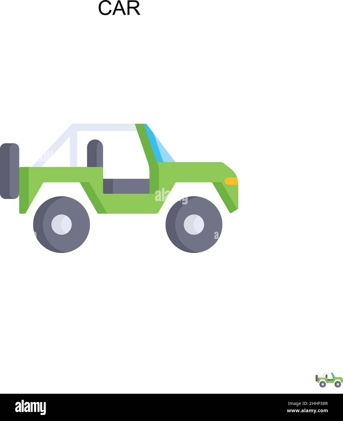 Car Simple vector icon.Perfect color modern pictogram on editable ...