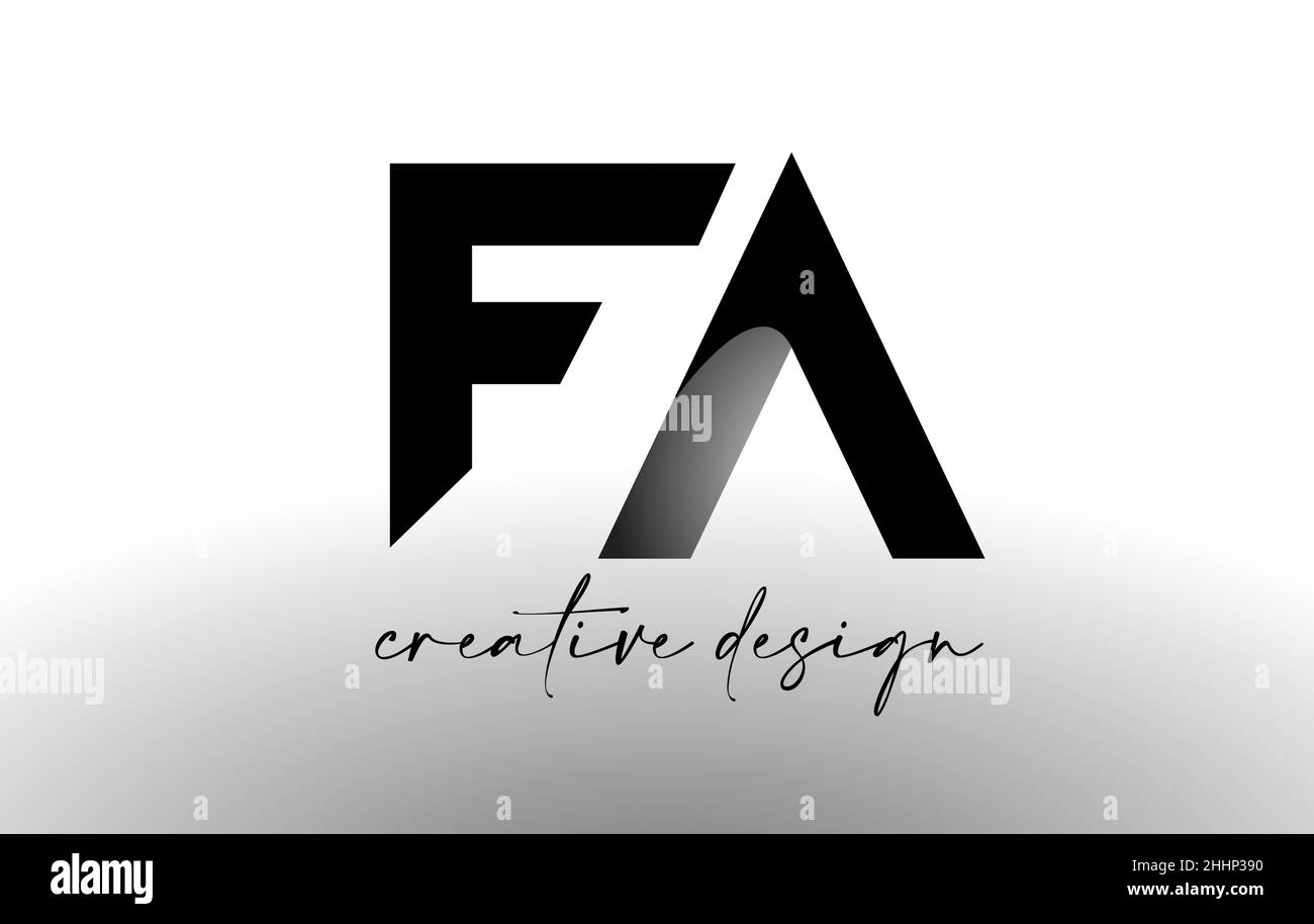 FA Letter Logo Design with Elegant Minimalist Look.FA Icon vector with ...