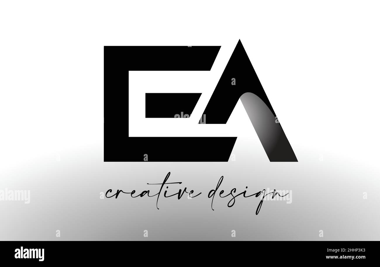 EA Letter Logo Design with Elegant Minimalist Look.EA Icon vector with ...