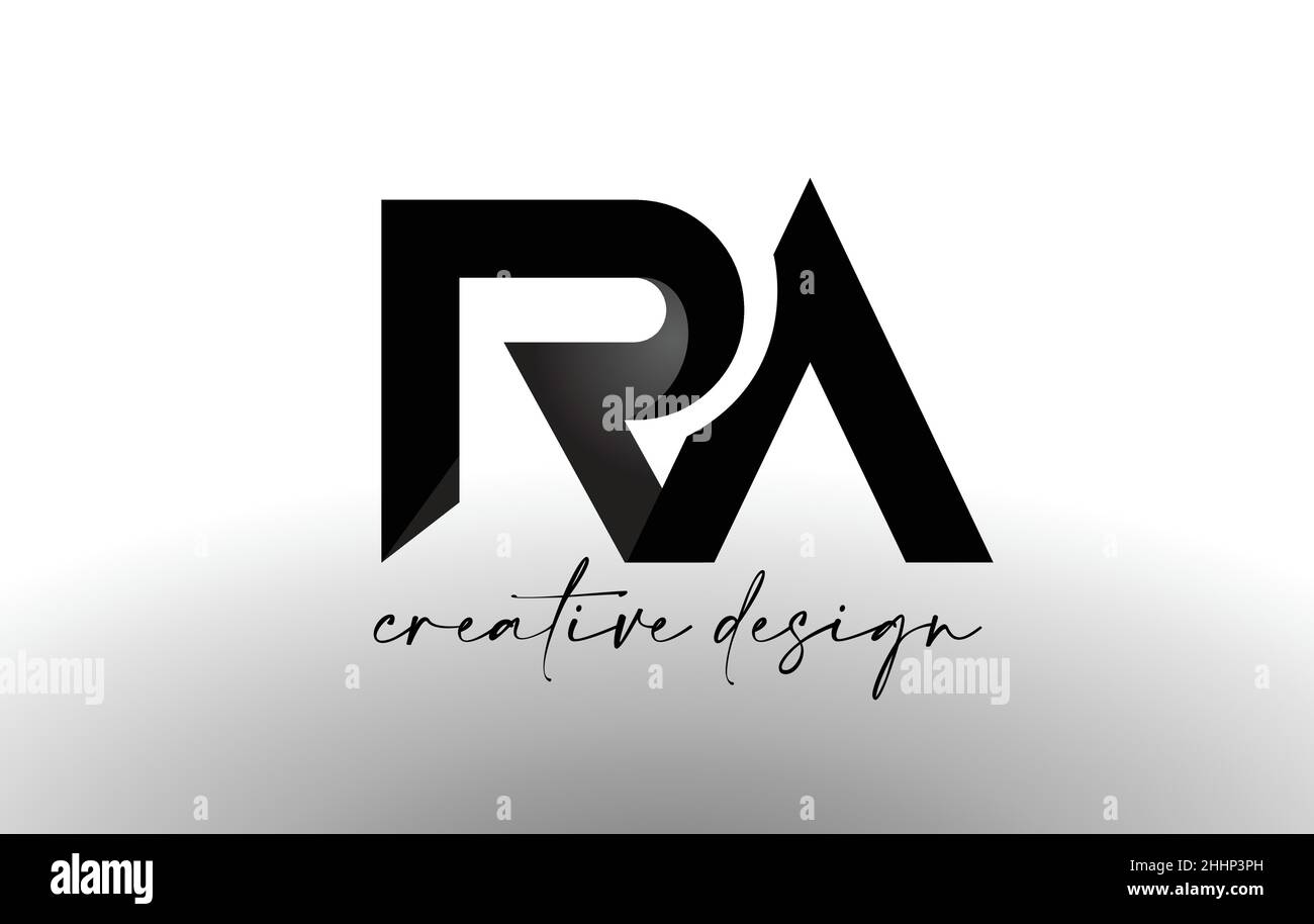 RA Letter Logo Design with Elegant Minimalist Look.RA Icon vector with ...