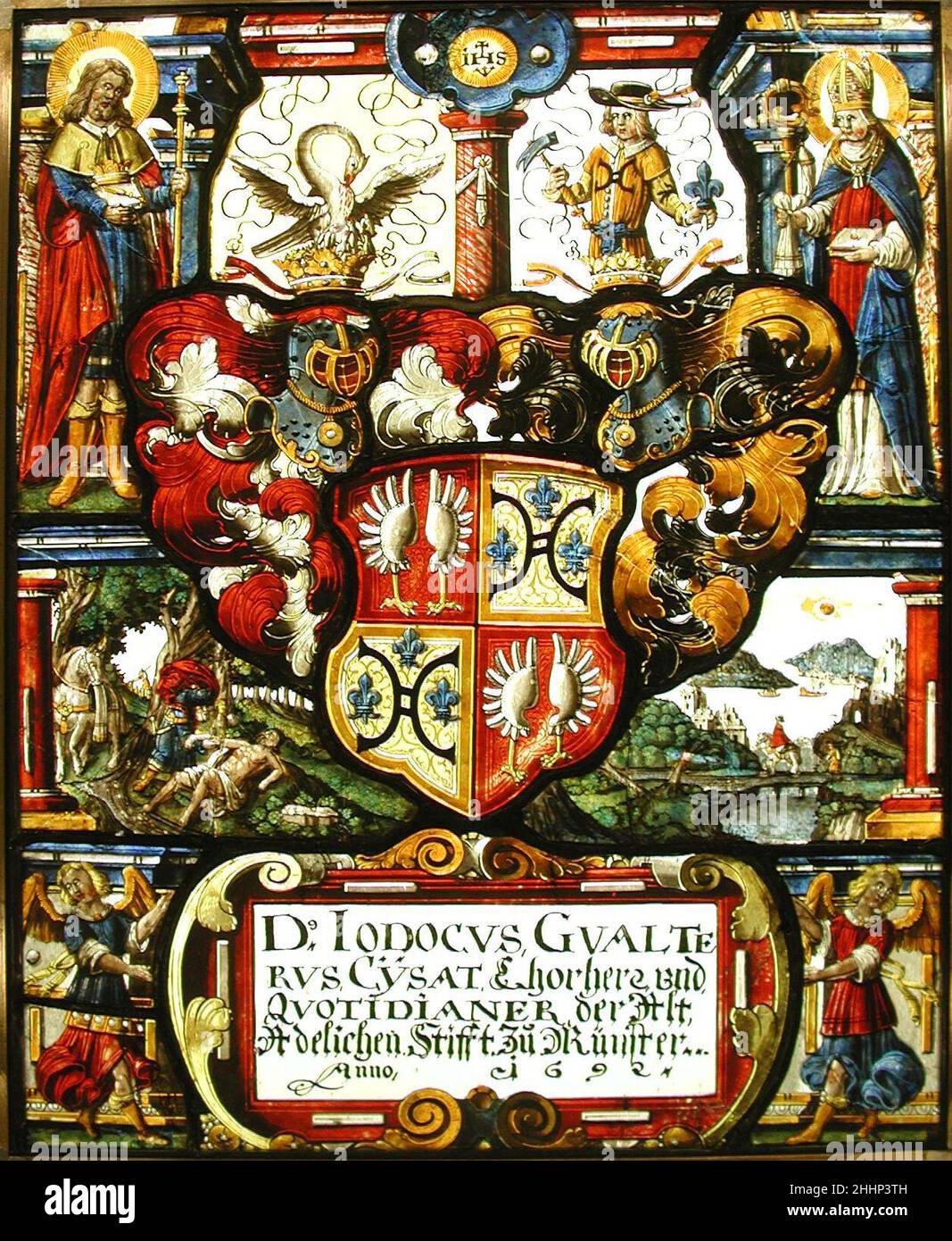 Armorial panel 1692 Swiss, probably Lucerne. Armorial panel. Swiss ...