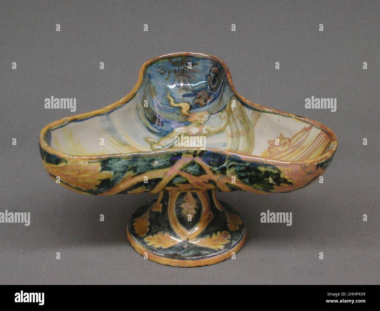 Trilobed vessel with figure of Fortuna ca. 1535 Italian, Castel Durante ...