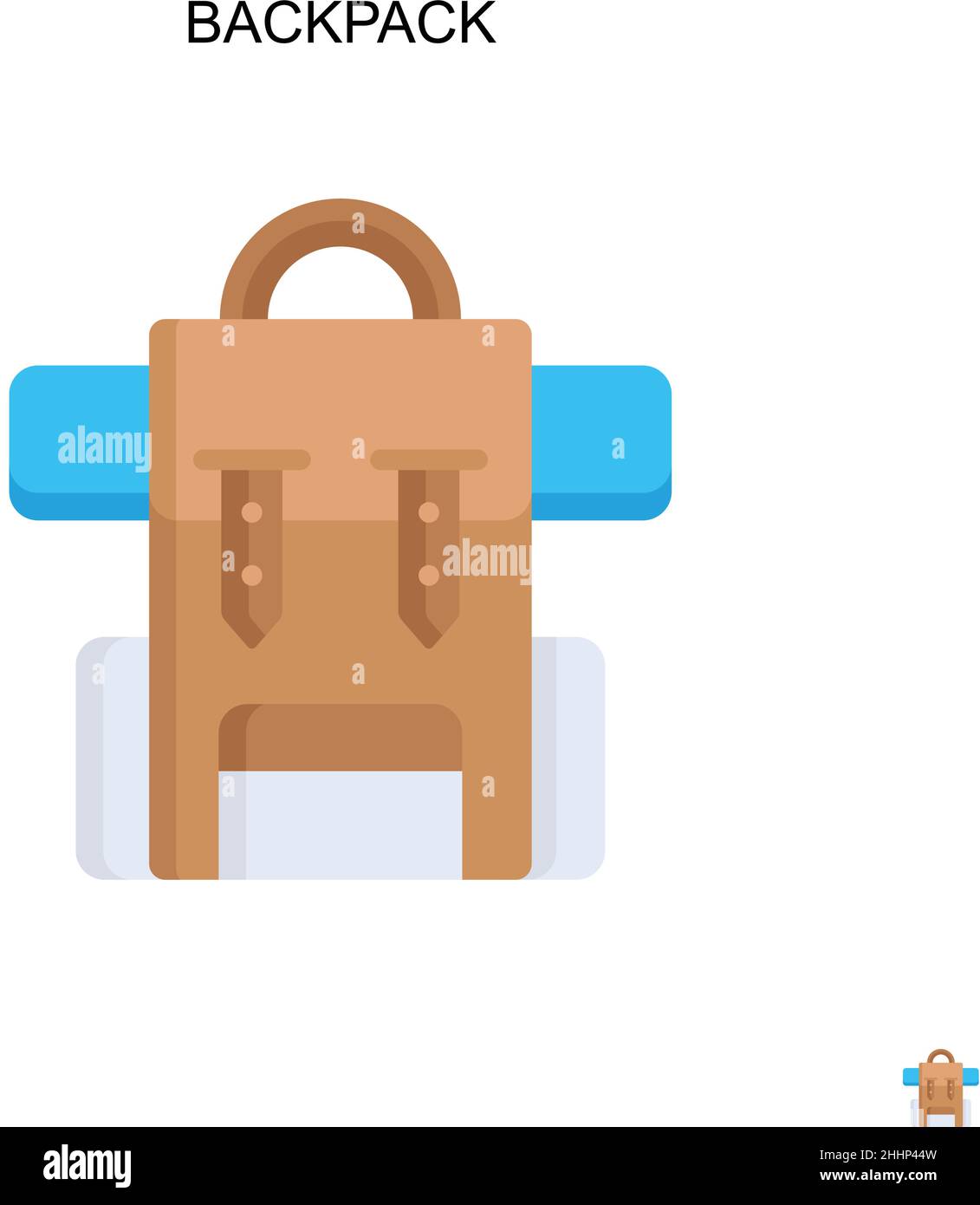 Backpack Simple vector icon.Perfect color modern pictogram on editable ...