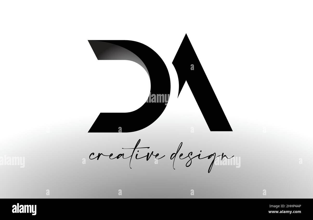DA Letter Logo Design with Elegant Minimalist Look.DA Icon vector with ...