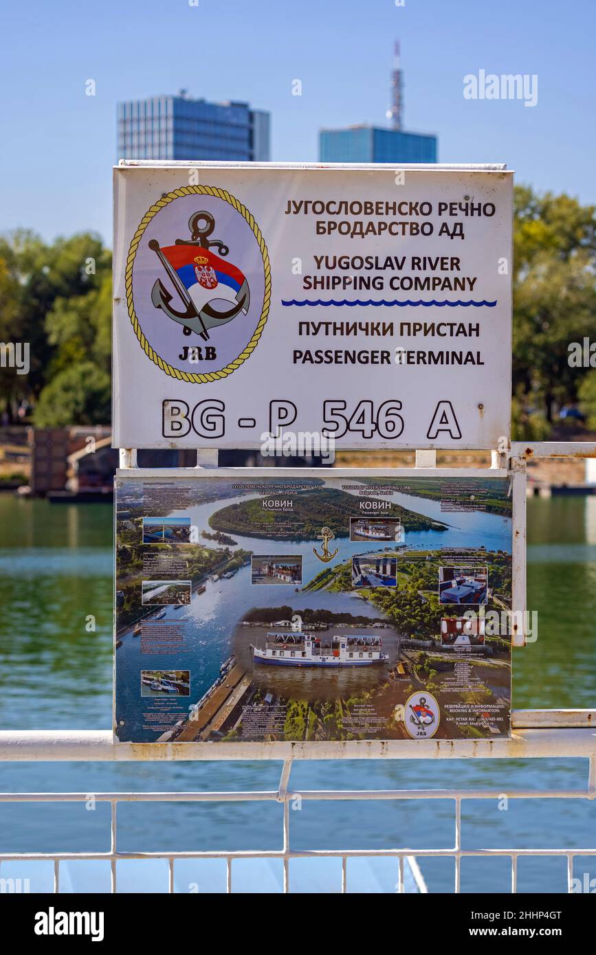 Belgrade, Serbia - October 04, 2021: Yugoslav River Shipping Company ...