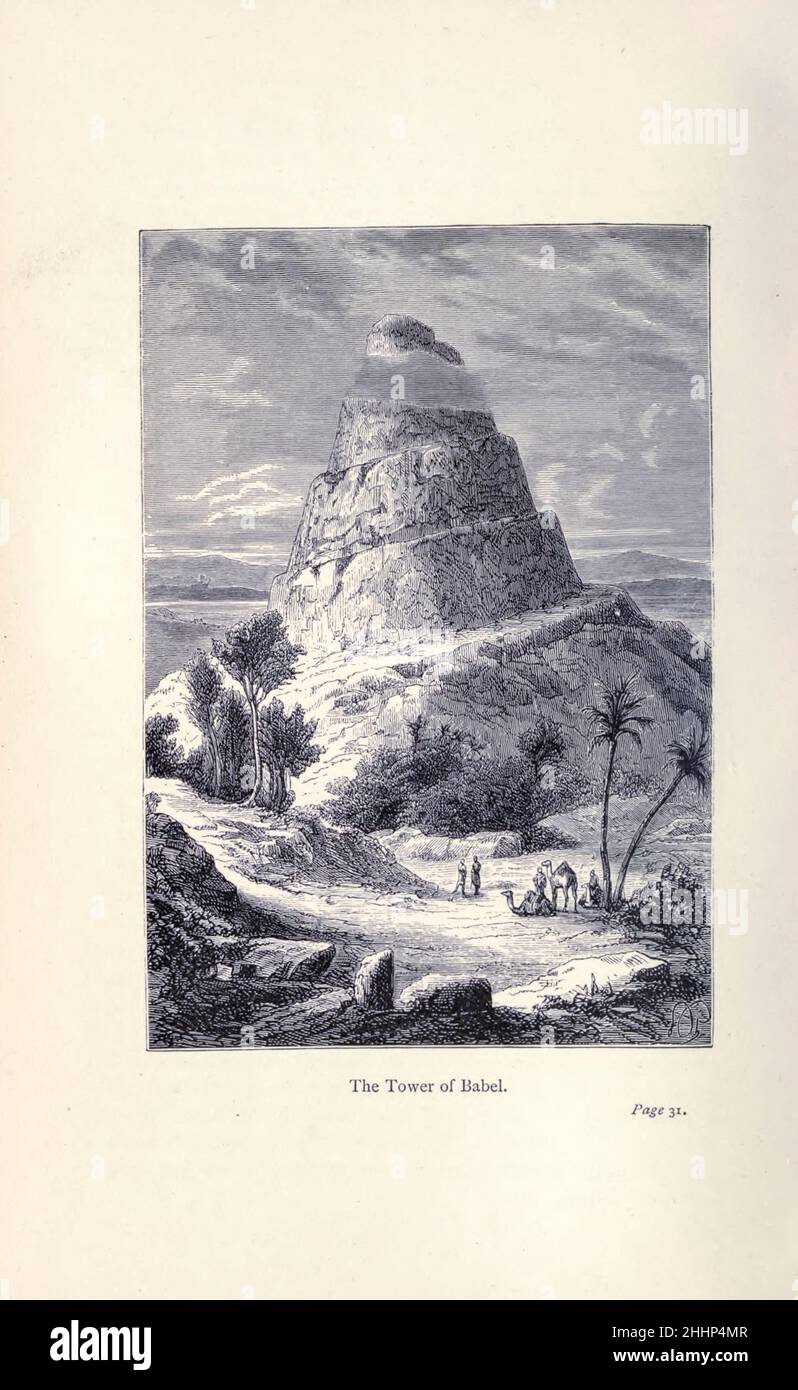 The Tower of Babel from The Exploration of the World, Celebrated ...
