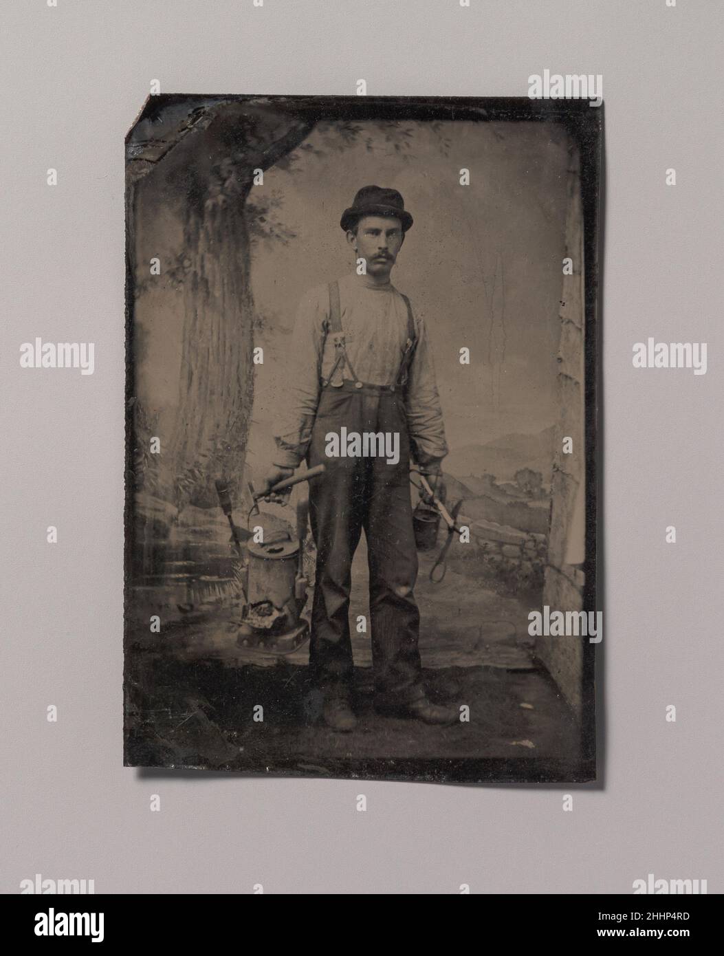 [Tinsmith in Front of Painted Outdoor Backdrop] 1860s–70s Unknown ...