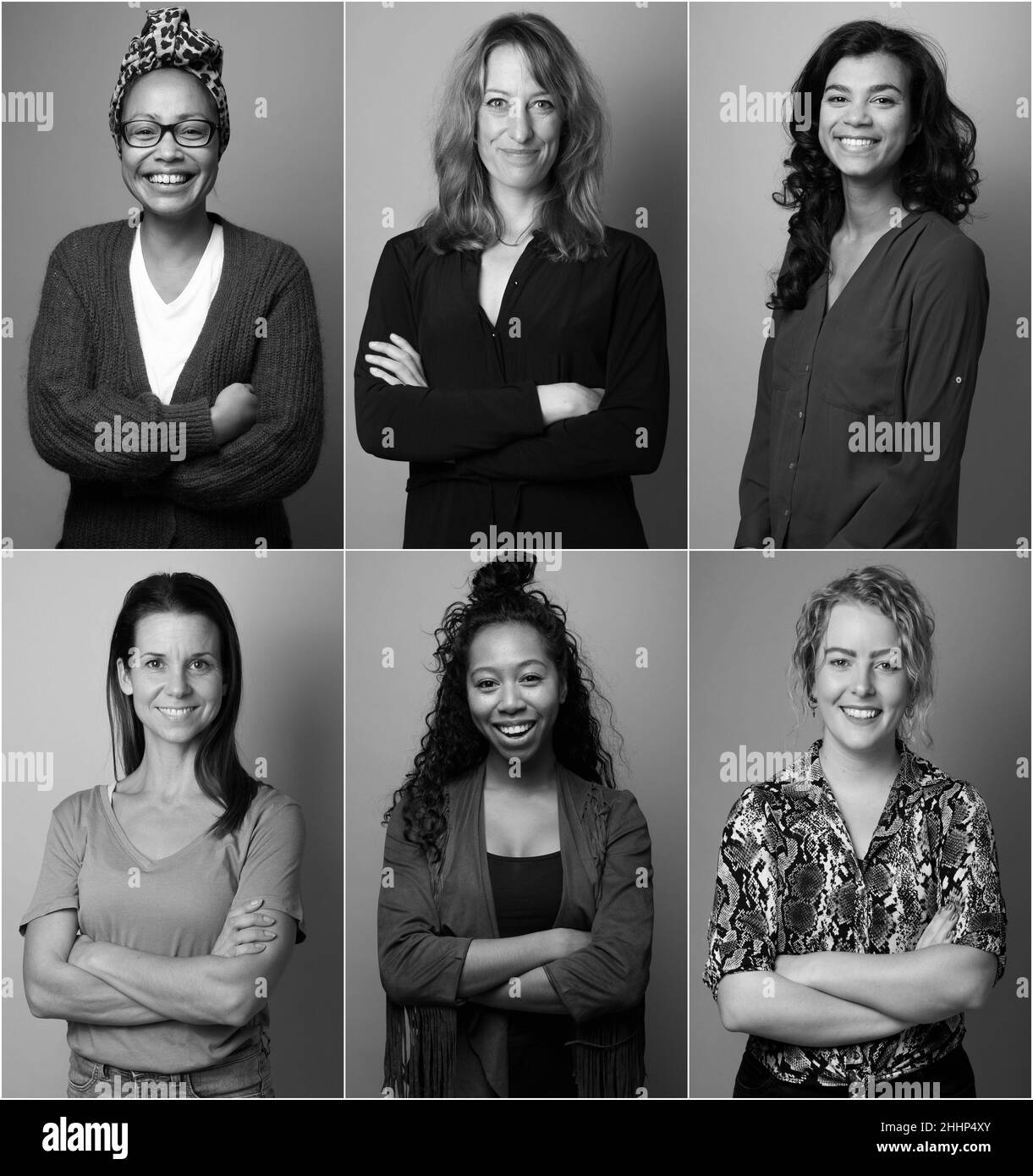 Group of beautiful people in a collage Stock Photo - Alamy