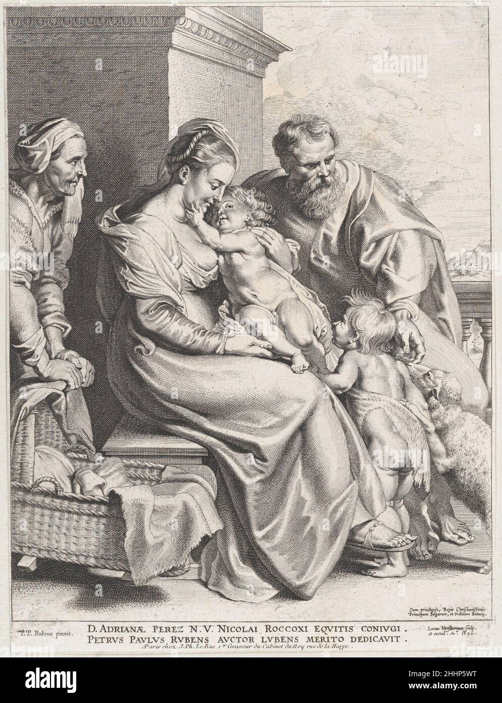 The Holy Family with Saint Elizabeth and John the Baptist as a Child 1620 Lucas Vorsterman I ...