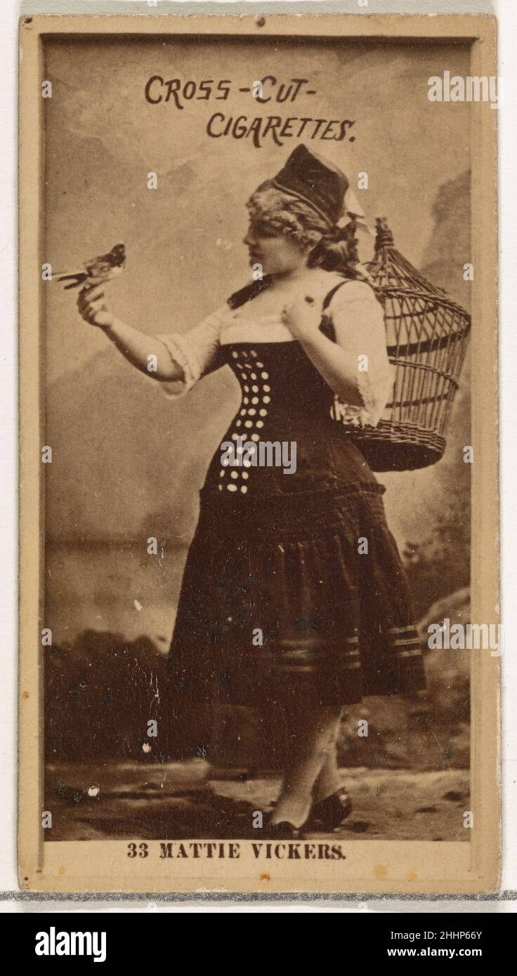 Card Number 33, Miss Mattie Vickers, from the Actors and Actresses ...