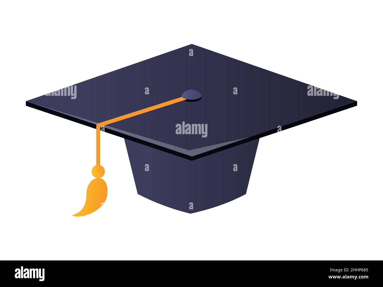 Graduation cap - modern flat design style isolated icon. Neat detailed ...