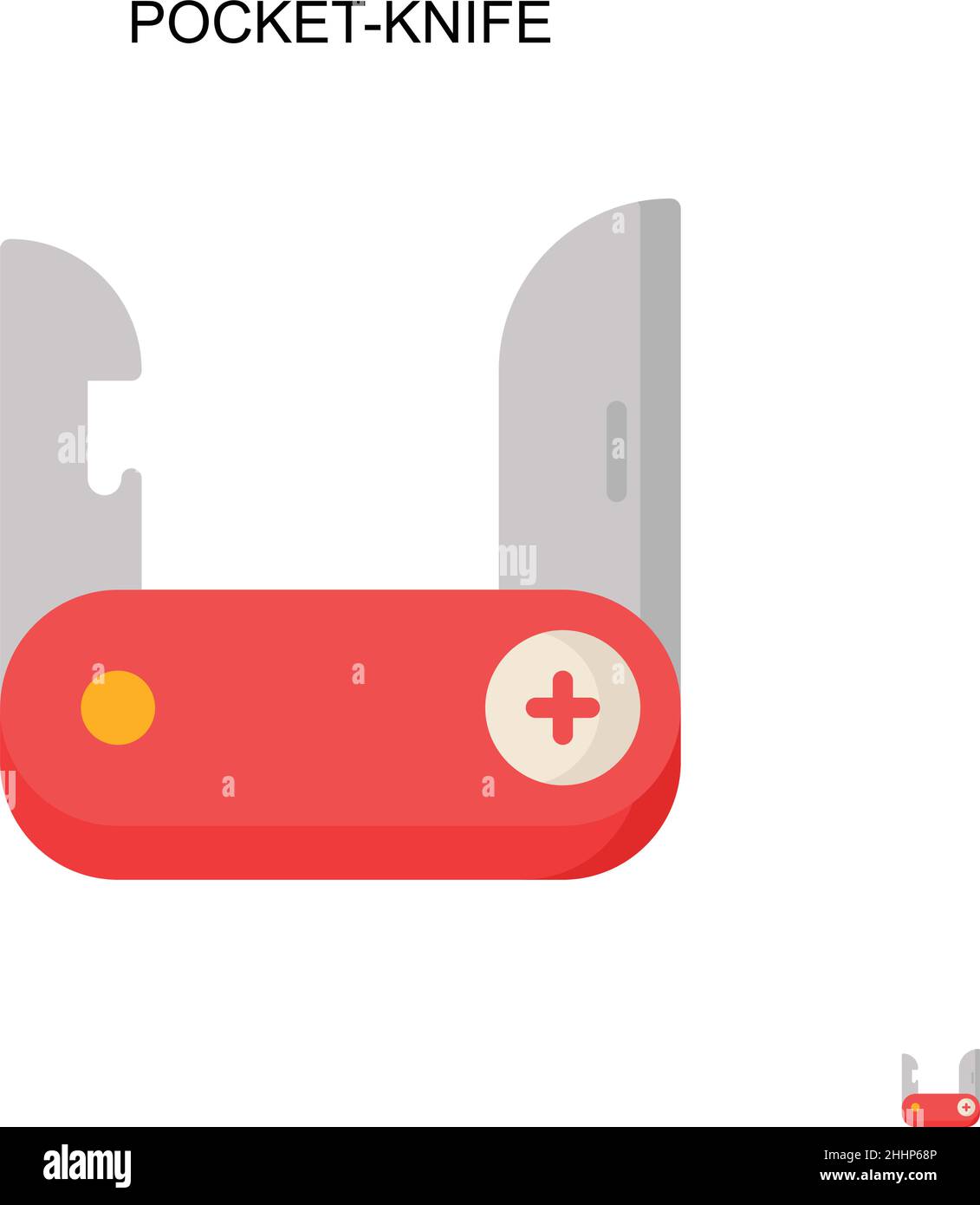 Pocket-knife Simple vector icon.Perfect color modern pictogram on ...