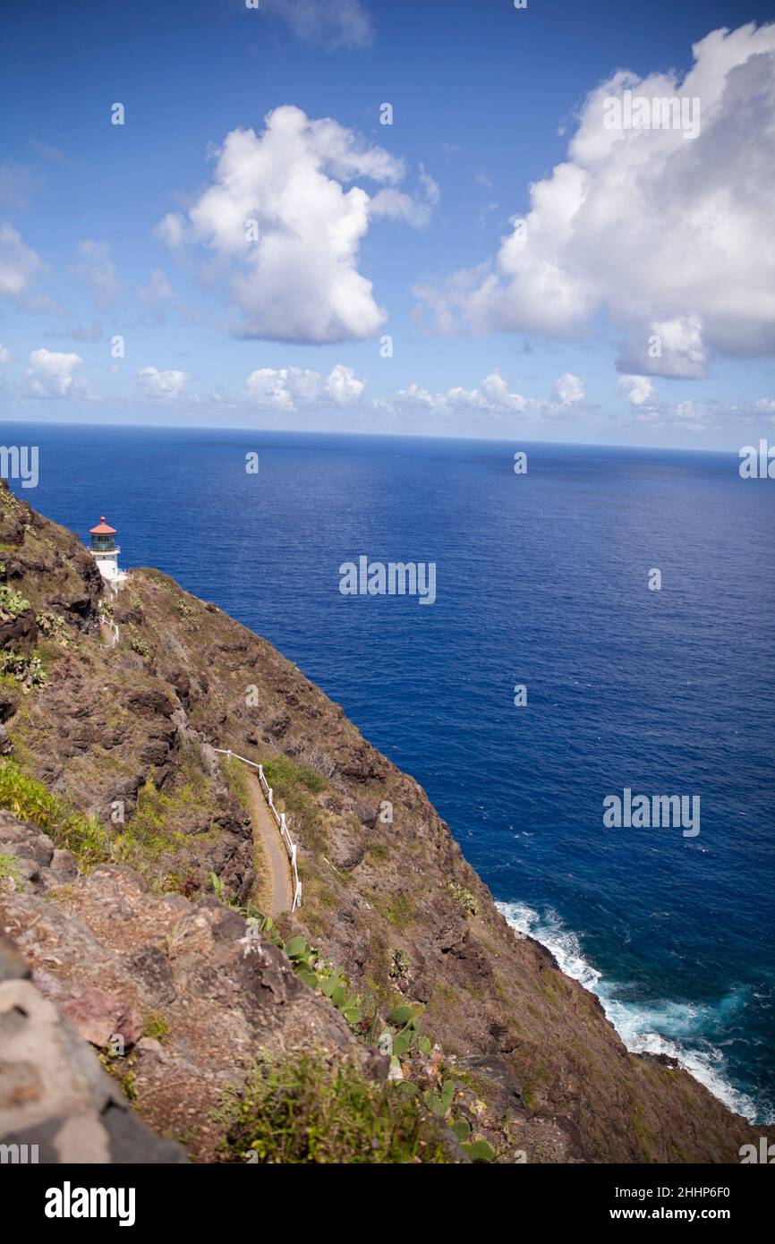 Makapu'u Point Lighthouse Trailhead, Honolulu HI Stock Photo - Alamy