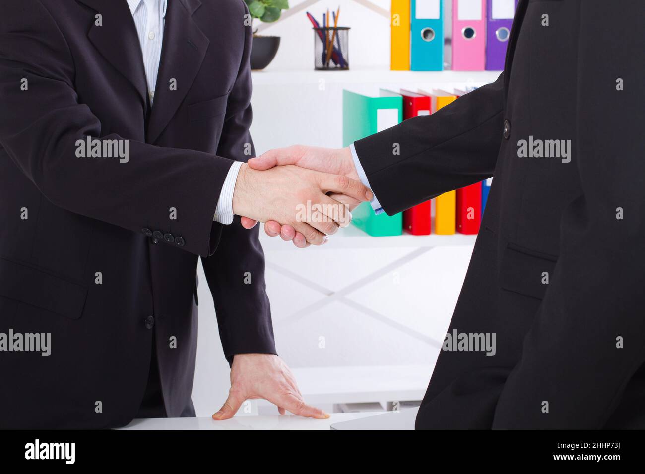 Business deal. Partnership meeting concept with successful businessmen ...