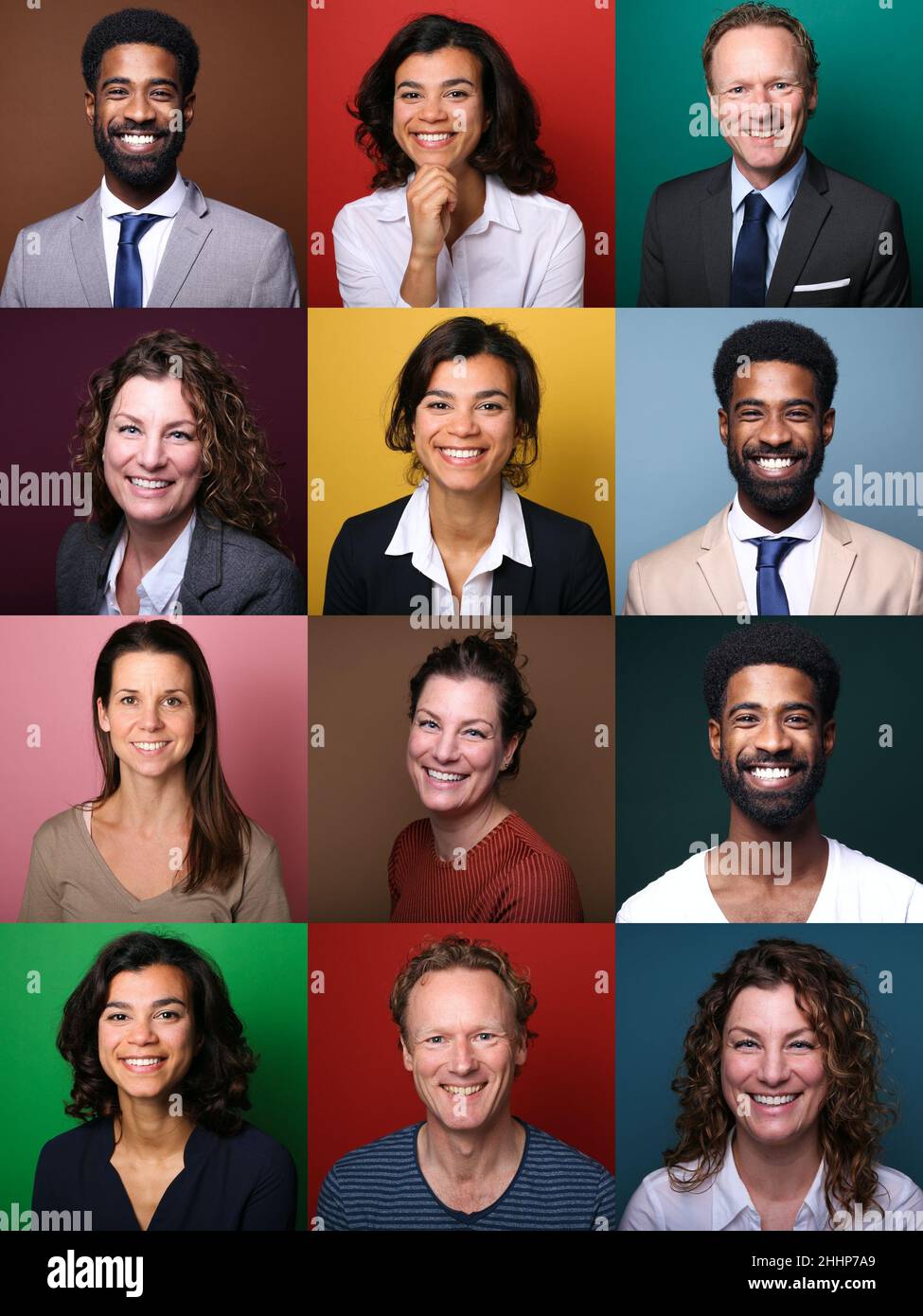 Group of beautiful people in a collage Stock Photo - Alamy