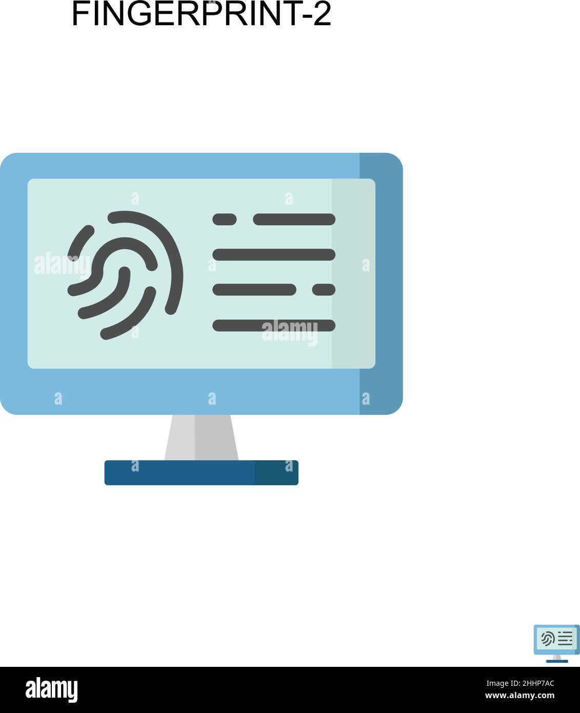 Fingerprint-2 Simple vector icon.Perfect color modern pictogram on ...