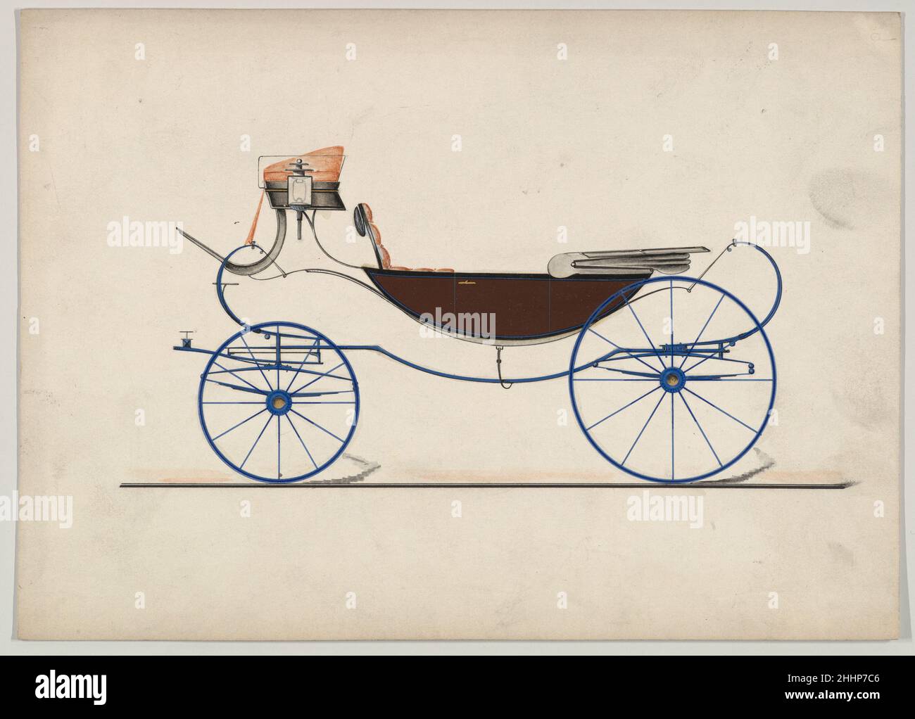 Design for Cabriolet (unnumbered) 1850–70 Brewster & Co. American ...