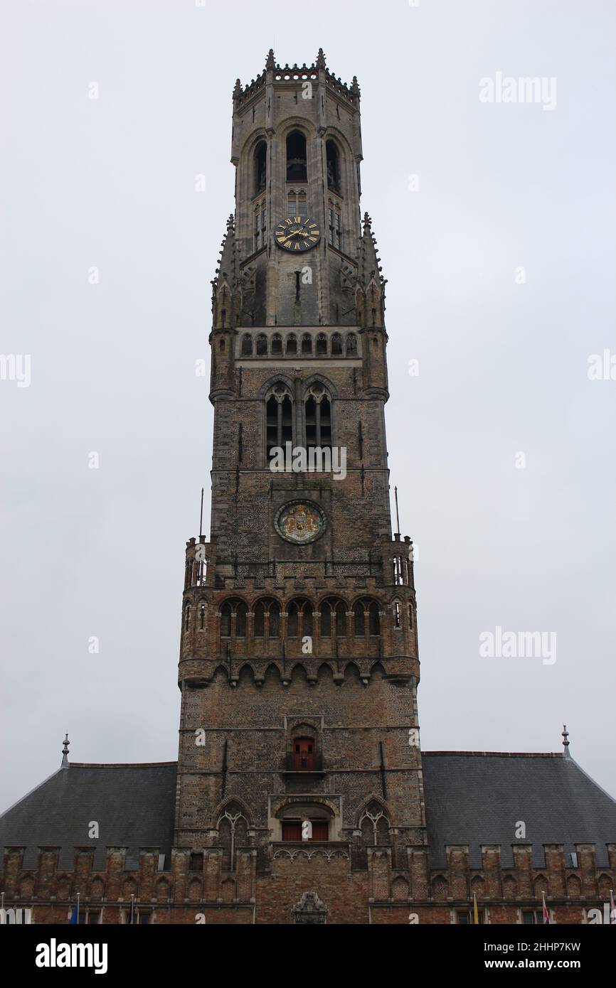 Belfry tower in Bruges, Belgium Stock Photo - Alamy