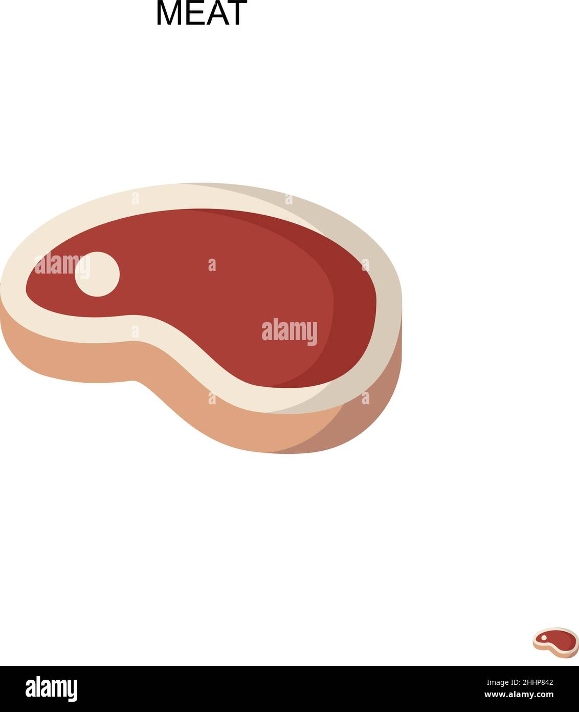 Meat Simple vector icon.Perfect color modern pictogram on editable ...