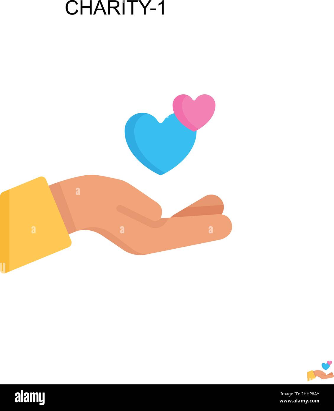 Charity-1 Simple vector icon.Perfect color modern pictogram on editable ...