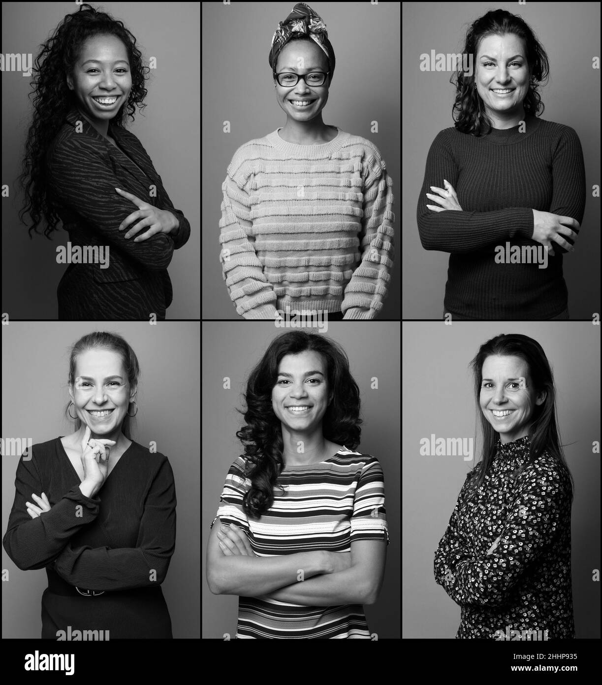 Group of beautiful people in a collage Stock Photo - Alamy