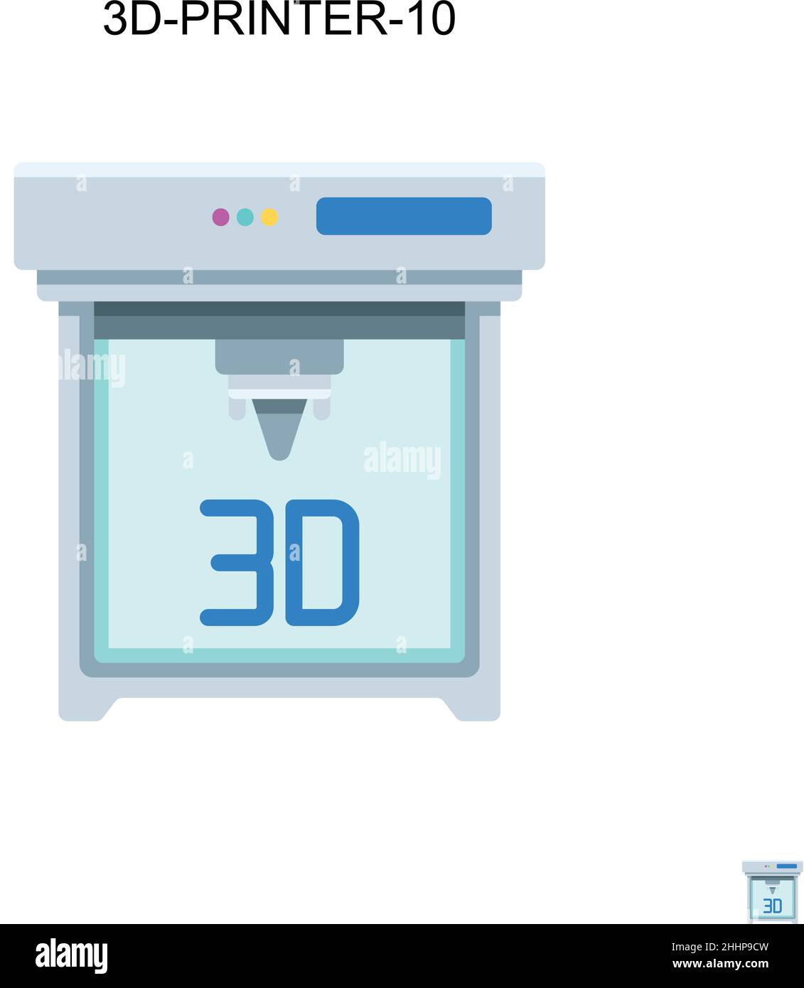 3d-printer-10 Simple vector icon.Perfect color modern pictogram on ...