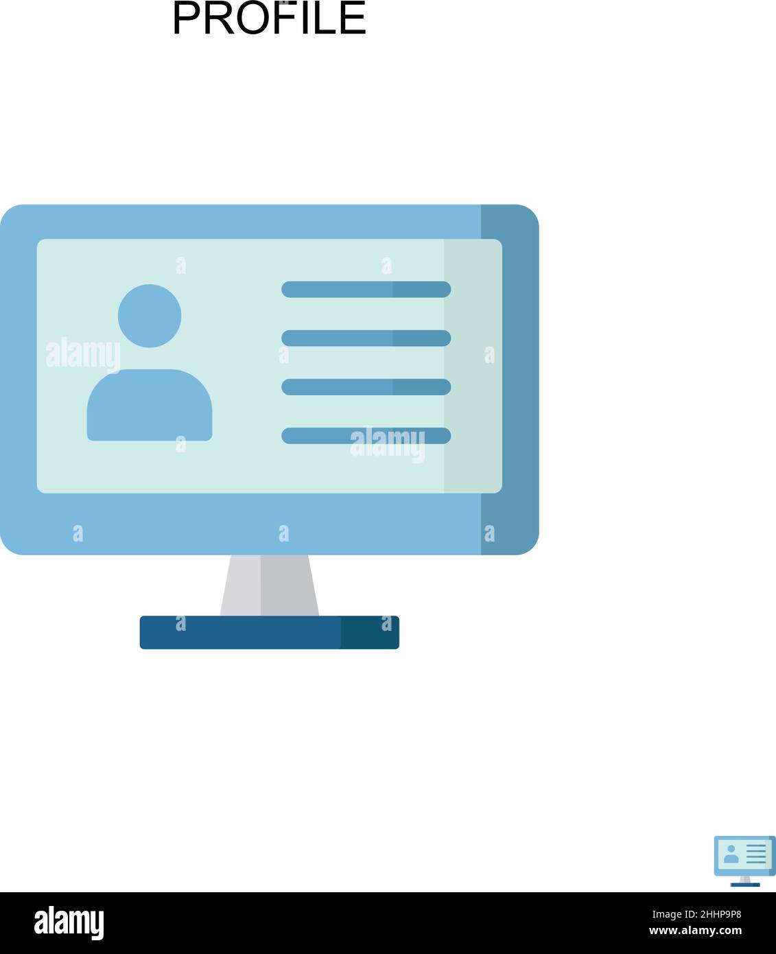 Profile Simple vector icon.Perfect color modern pictogram on editable ...