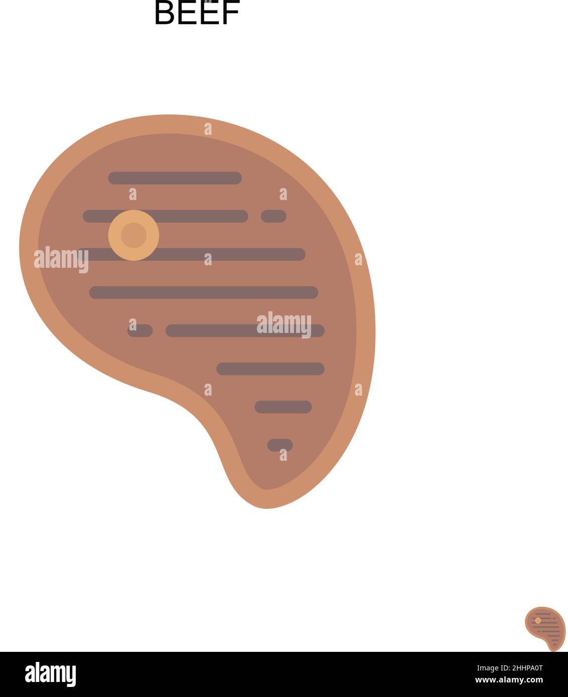 Beef Simple vector icon.Perfect color modern pictogram on editable ...