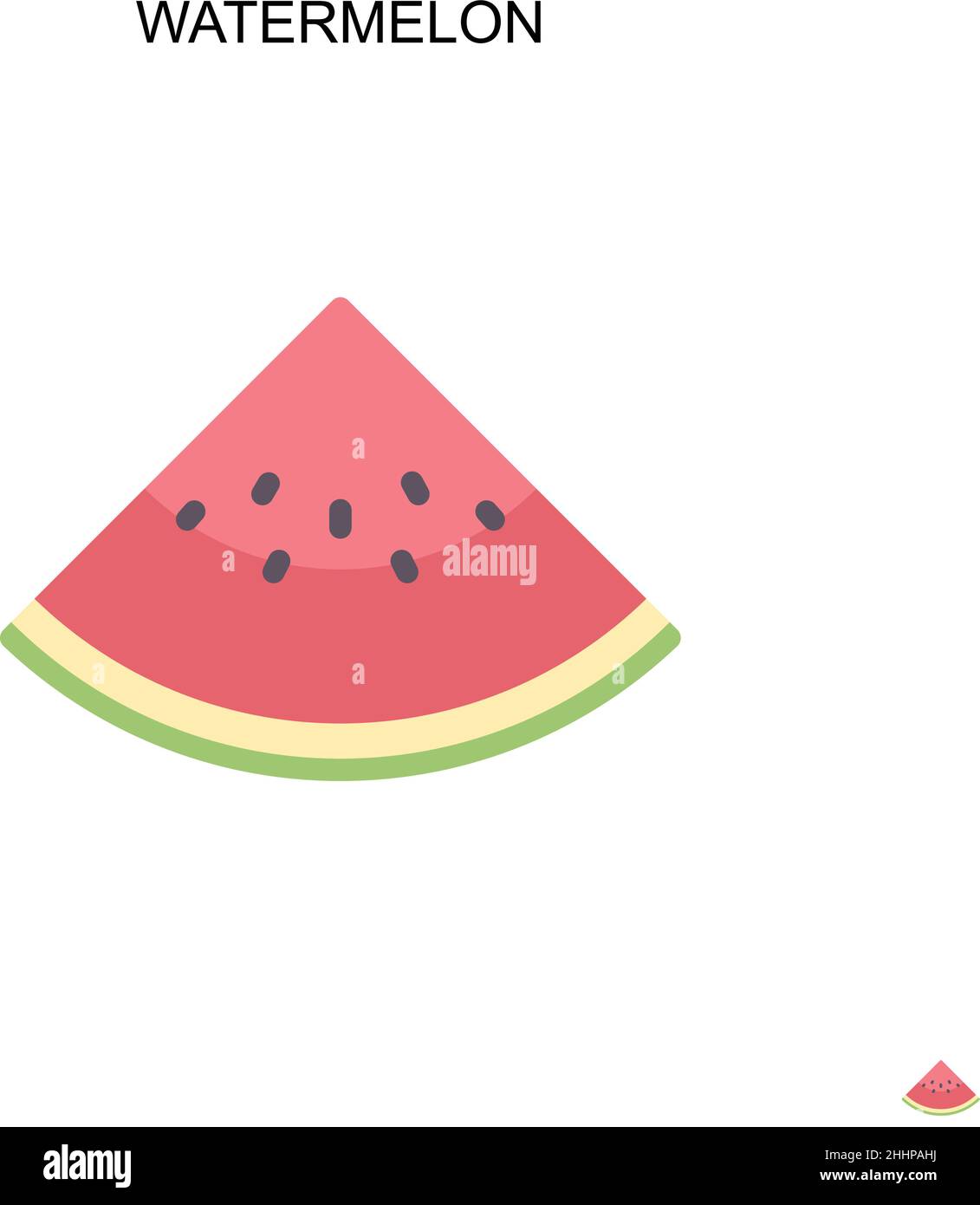 Watermelon Simple vector icon.Perfect color modern pictogram on ...