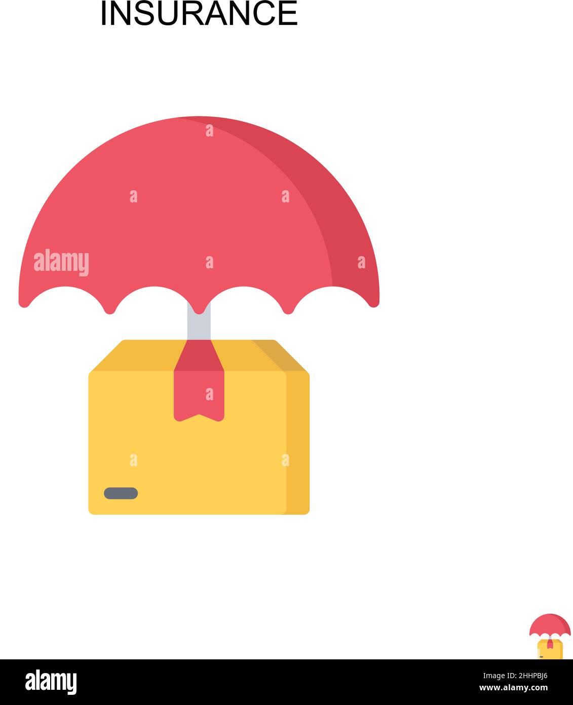 Insurance Simple vector icon.Perfect color modern pictogram on editable ...