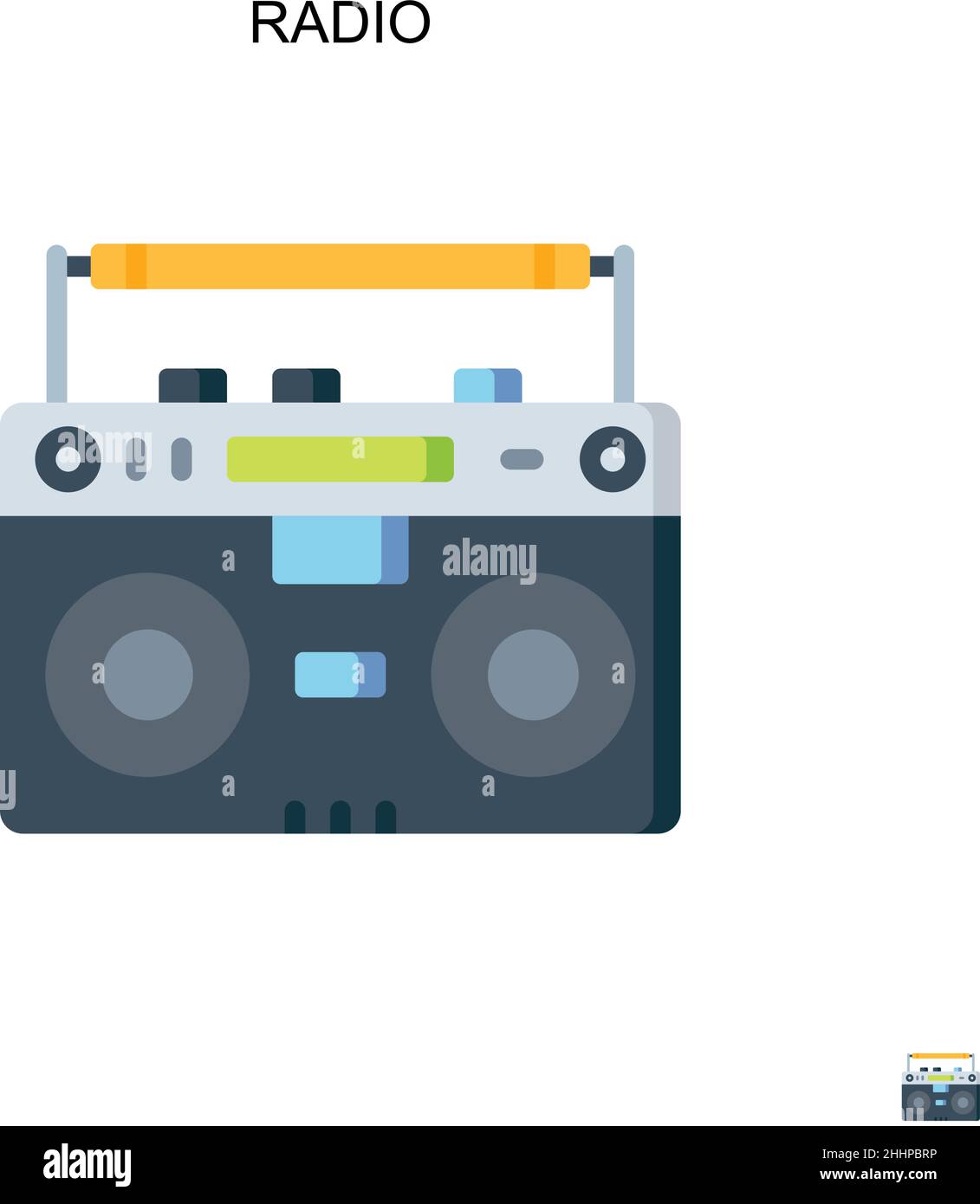 Radio Simple vector icon.Perfect color modern pictogram on editable ...