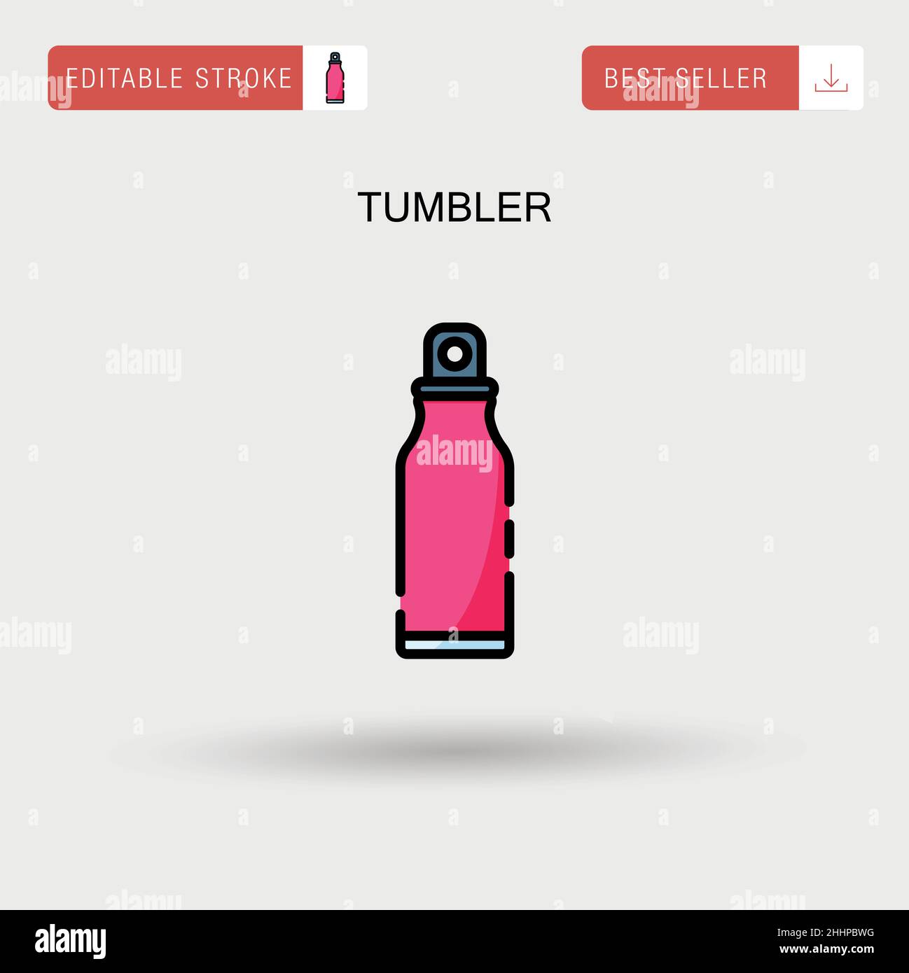 Tumbler Simple vector icon Stock Vector Image & Art - Alamy
