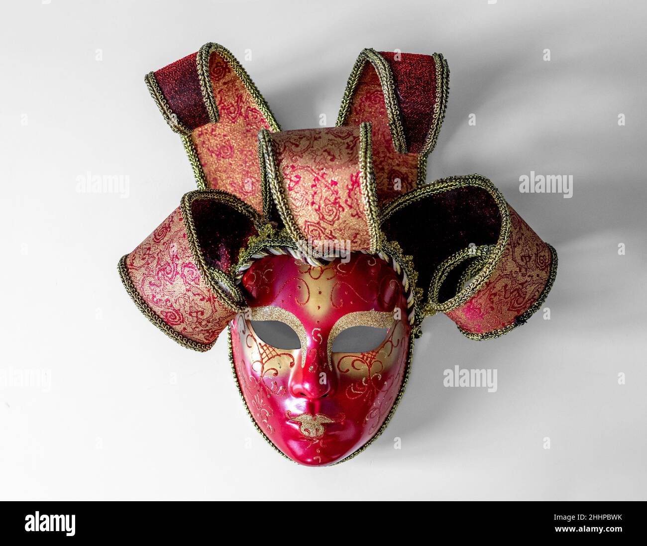 Traditional Venezian mask touristic souvenir from Italy. Travel magnet ...