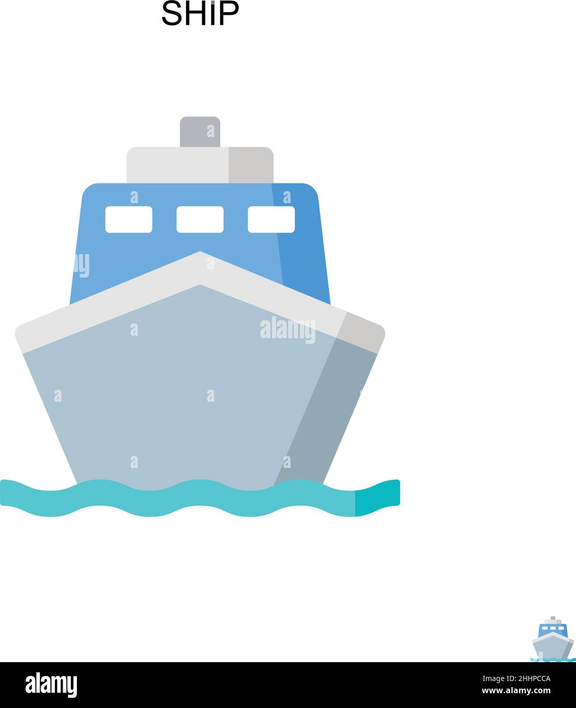 Ship Simple vector icon.Perfect color modern pictogram on editable ...