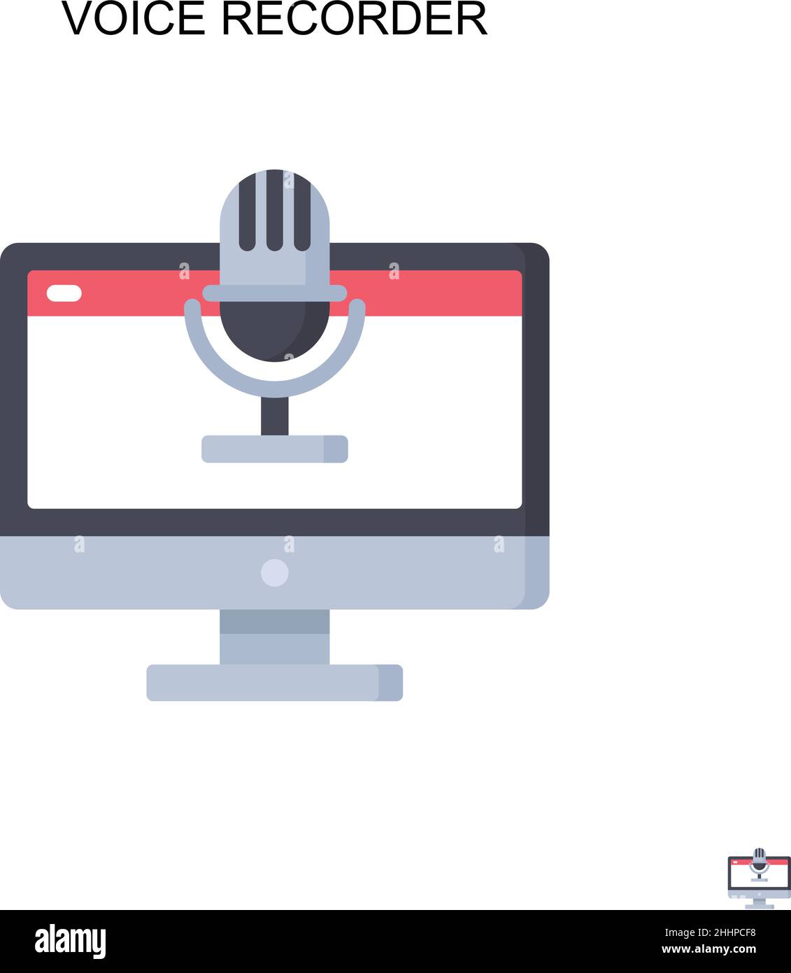 Voice recorder Simple vector icon.Perfect color modern pictogram on ...