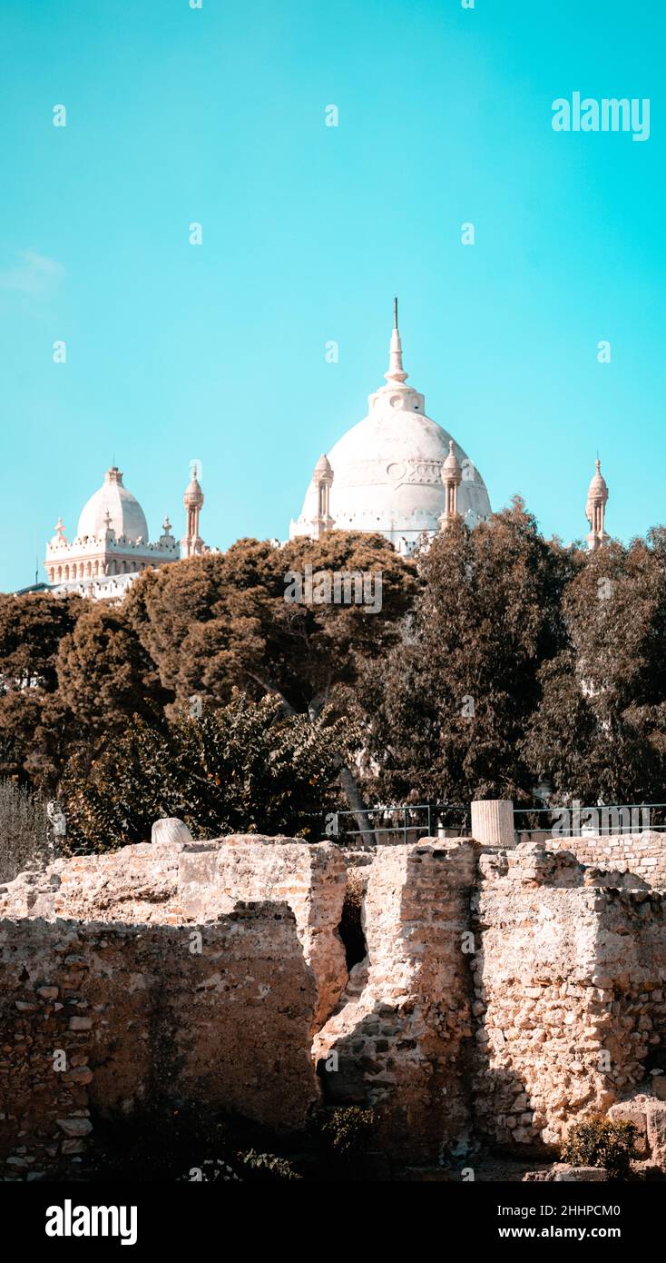 Ancient ruins of Carthage, Carthage, Birsa Hill, Tunisia Stock Photo ...