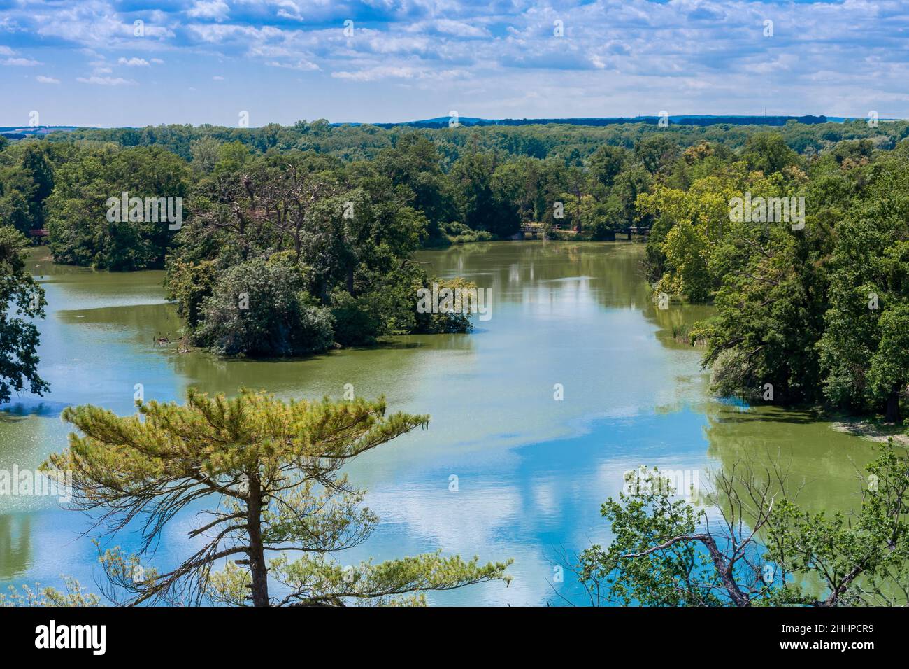 Lednice-Valtice complex, view from Minaret-observation tower for castle ...