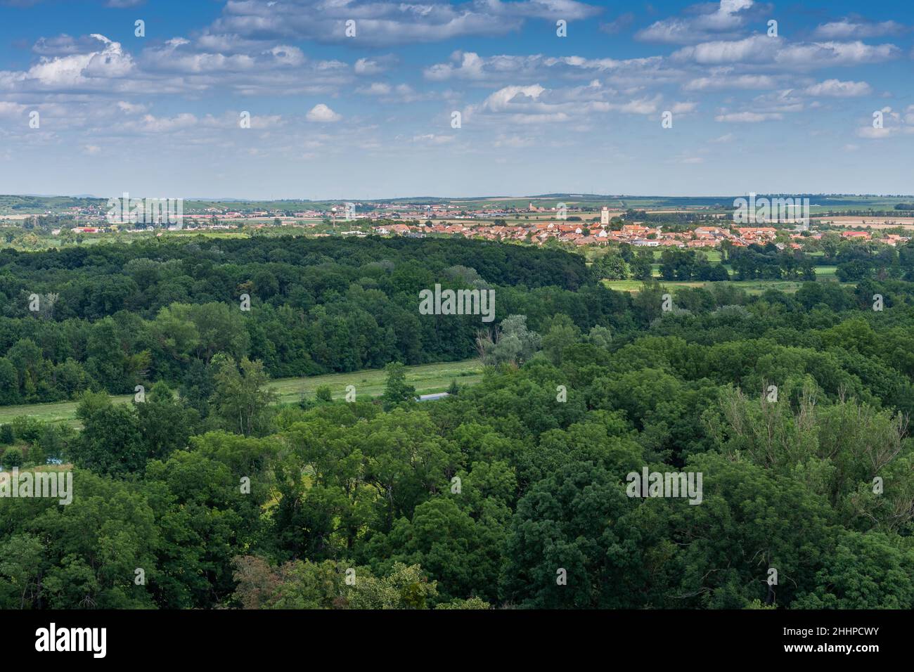 Lednice-Valtice complex, view from Minaret-observation tower for park ...
