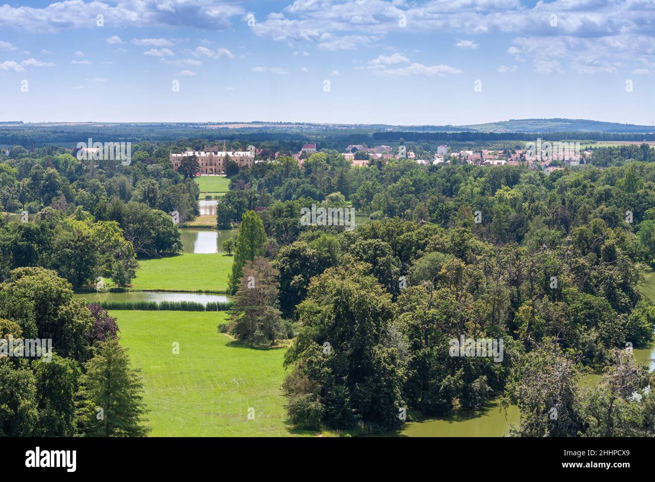 Lednice-Valtice complex, view from Minaret-observation tower for castle ...