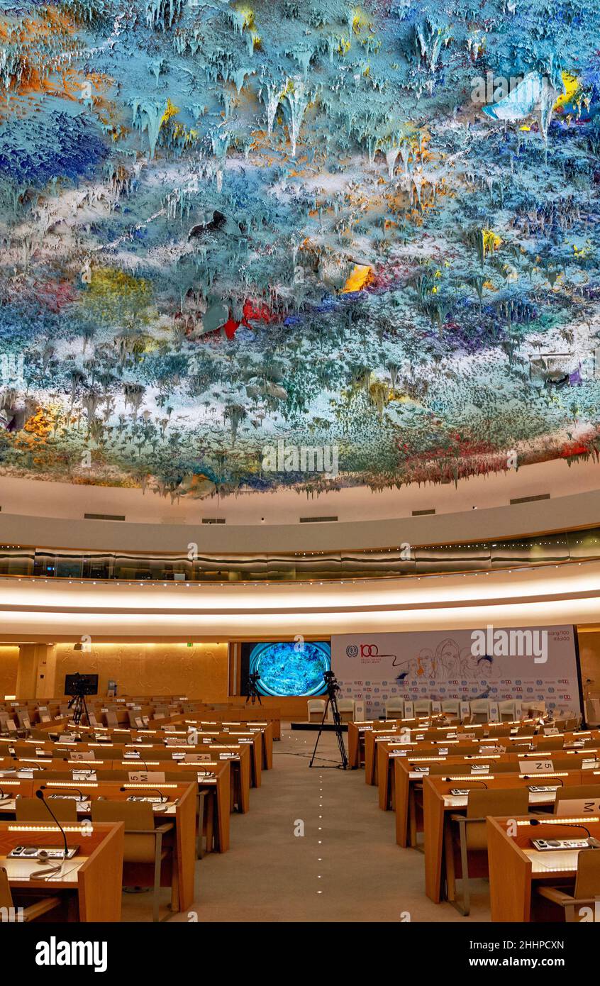 Visiting the official headquarters of the UN organization. Geneva ...