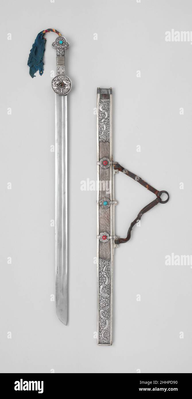 Sword with Scabbard 18th–19th century Tibetan. Sword with Scabbard ...