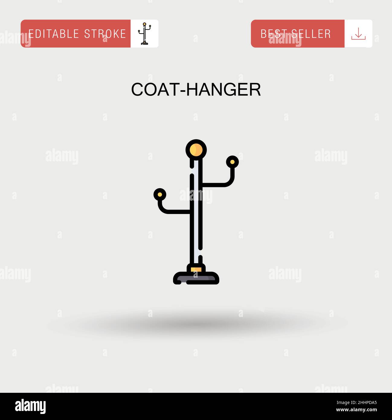 Coat-hanger Simple vector icon Stock Vector Image & Art - Alamy