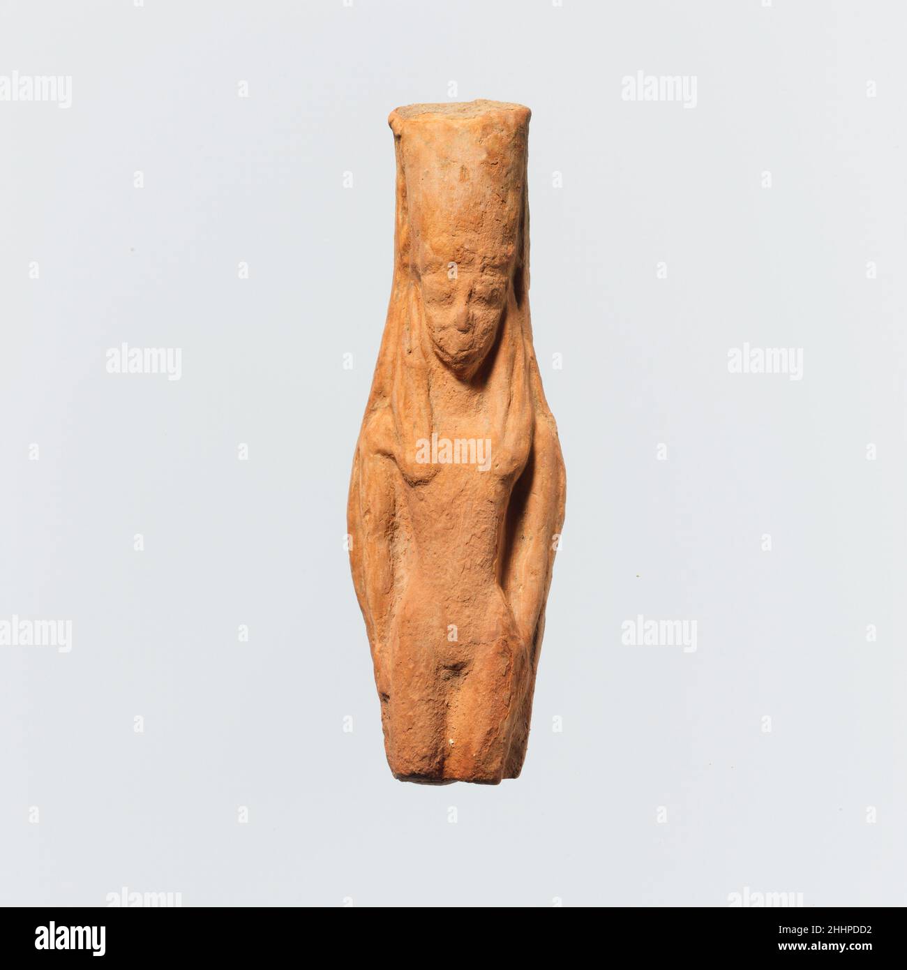 Terracotta statuette of a female figure 7th century B.C. Greek, Cretan ...