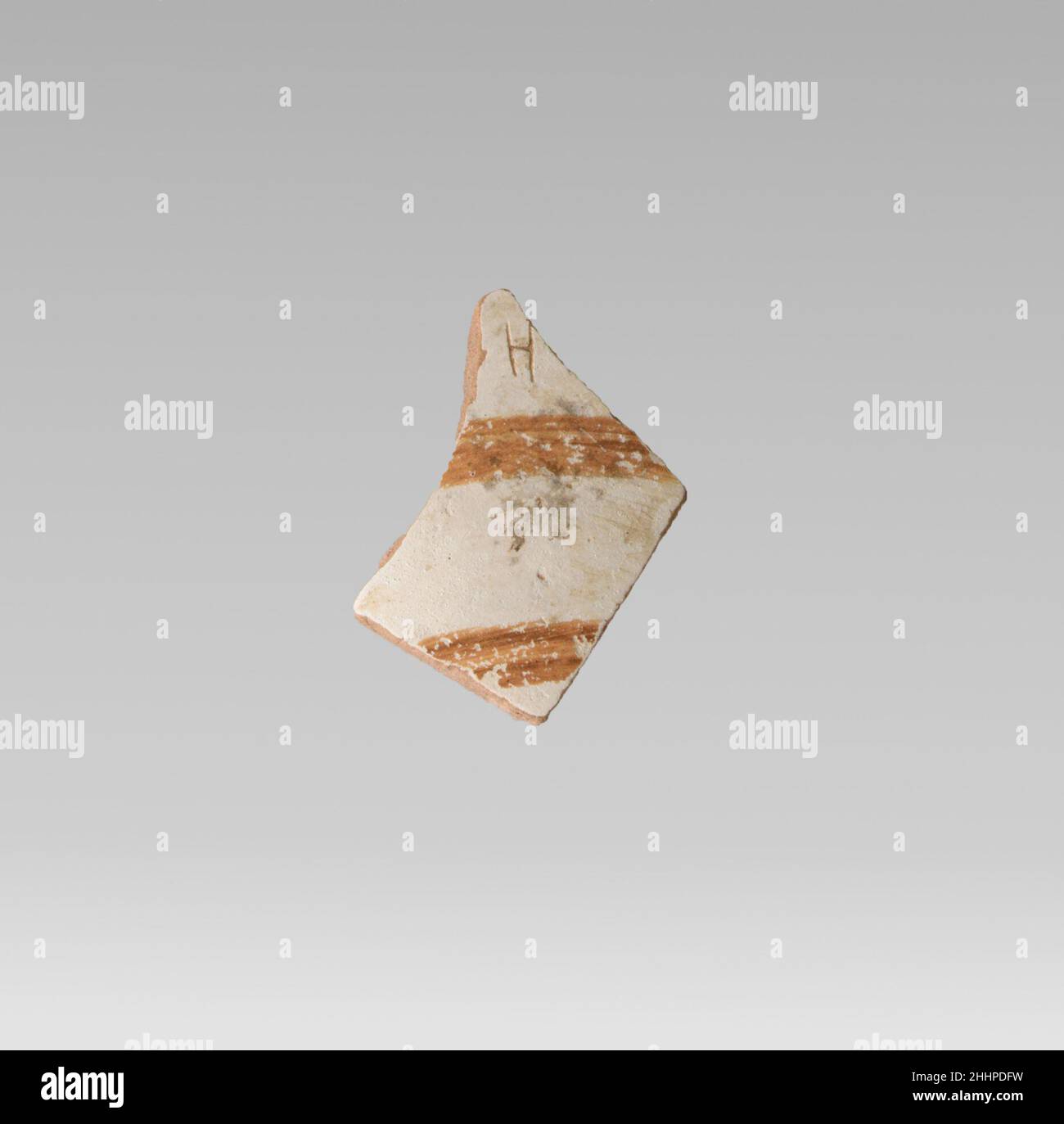 Vase fragment 7th century B.C. East Greek Dark stripes on light ground ...