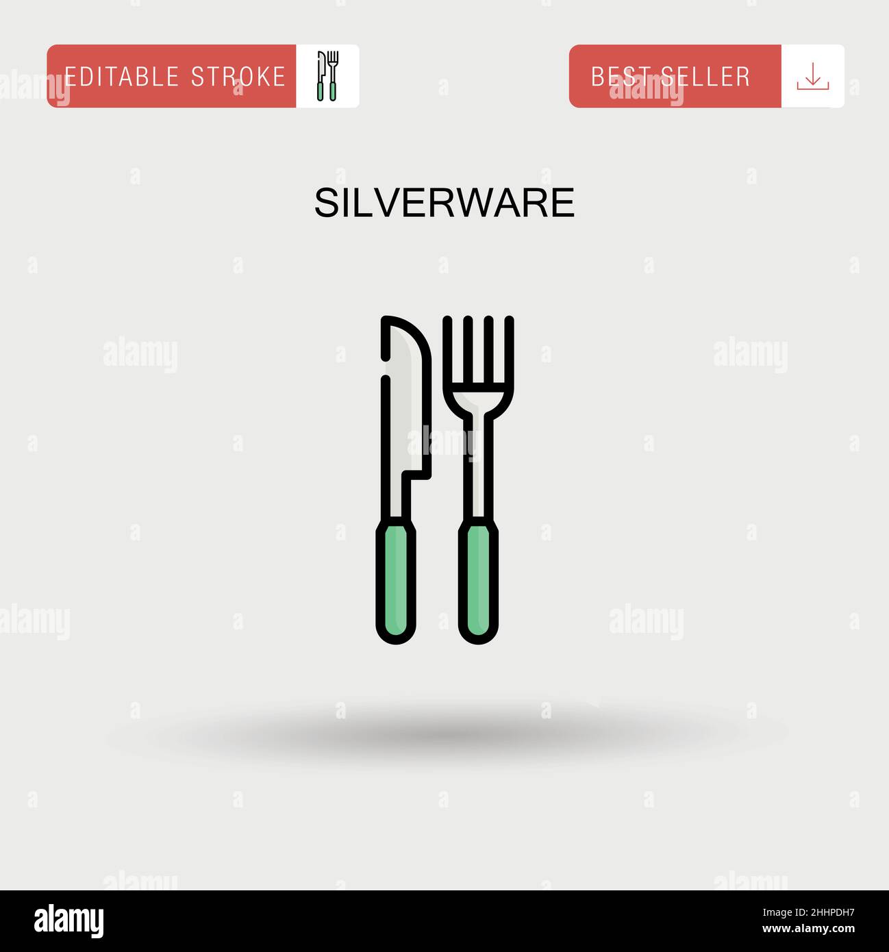 Silverware icon hi-res stock photography and images - Alamy