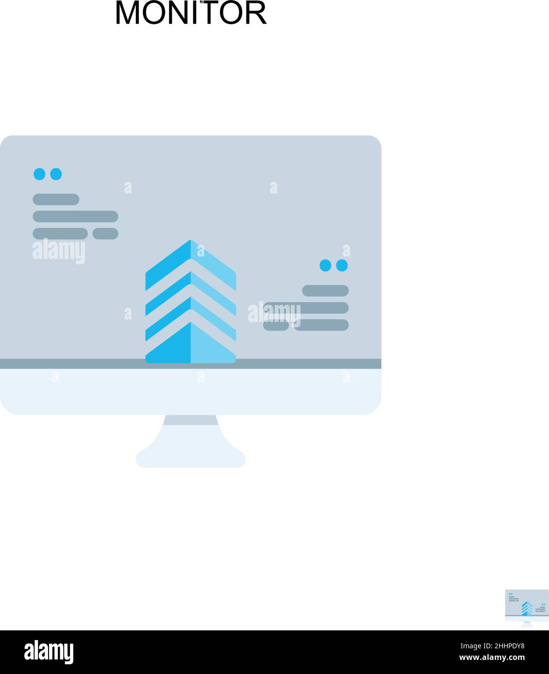 Monitor Simple vector icon.Perfect color modern pictogram on editable ...