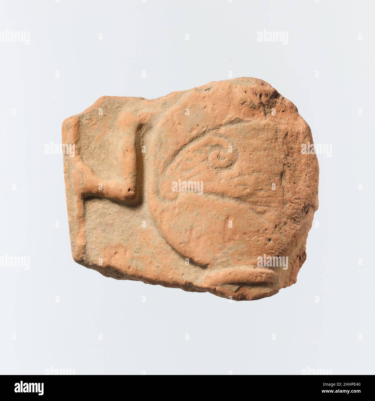 Fragment of a terracotta plaque 7th century B.C. Greek, Cretan Upper ...