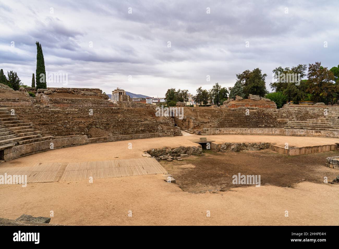 Roman Amphitheatre in Merida, Augusta Emerita in Extremadura, Spain ...