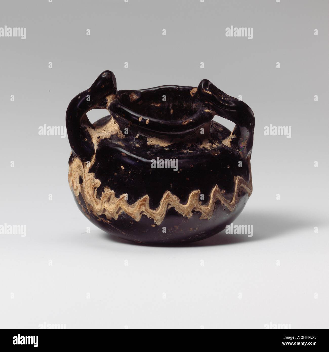 Glass miniature jar 4th–5th century A.D. Roman, Syrian Semi-translucent ...